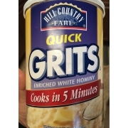 Hill Country Fare Enriched White Hominy Quick Grits: Calories ...