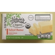 Nature's Promise Organic Butter, Sweet Cream: Calories, Nutrition ...