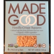 Made Good Crispy Squares, Vanilla: Calories, Nutrition Analysis & More ...