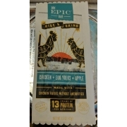 Epic Bar Protein Meat Bar, Chicken + Egg Yolks + Apple: Calories ...