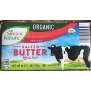 Simply Nature Salted Butter, Organic: Calories, Nutrition Analysis ...