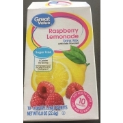 Great Value Raspberry Lemonade Drink Mix: Calories, Nutrition Analysis ...