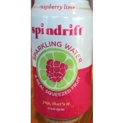 Spindrift Sparkling water & real squeezed fruit, Raspberry lime: Calories, Nutrition Analysis ...
