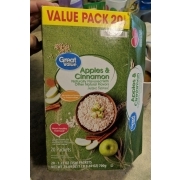 Great Value Instant Oatmeal, Apples And Cinnamon: Calories, Nutrition ...