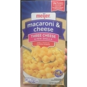 Meijer Mini Shells & Cheese Pasta, Three Cheese: Calories, Nutrition ...