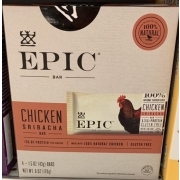 Epic Bar, Chicken Sriracha: Calories, Nutrition Analysis & More | Fooducate