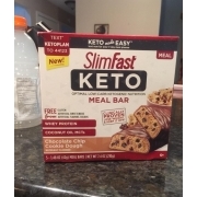 Slim Fast Keto Meal Bar, Chocolate Chip Cookie Dough: Calories ...
