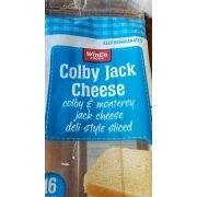 WinCo Foods Colby Jack Cheese, Deli Style Sliced: Calories, Nutrition ...