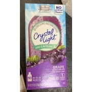Crystal Light Drink Mix, Grape, With Caffeine: Calories, Nutrition ...