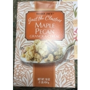 Trader Joe's Just The Clusters Maple Pecan Granola Cereal: Calories, Nutrition Analysis & More ...