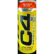 C4 Energy To Perform, Orange Slice, Dietary Supplement: Calories ...