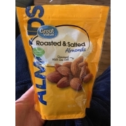 Great Value Almonds, Roasted And Salted With Sea Salt: Calories ...