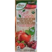 Simply Nature Flavored Organic Juice Drink, Fruit Punch: Calories ...