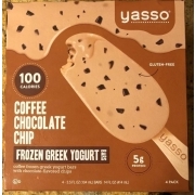Yasso Frozen Greek Yogurt Bars, Coffee Chocolate Chip: Calories ...