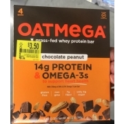 OATMEGA Grass-fed whey protein bar, Chocolate Peanut: Calories ...