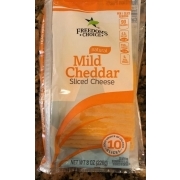 Freedom's Choice Cheese, Sliced, Mild Cheddar: Calories, Nutrition ...