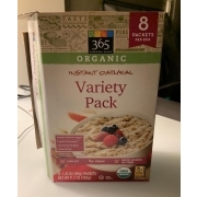 365 Everyday Value Instant Oatmeal, Variety Pack, Organic: Calories ...