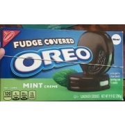 Nabisco Sandwich Cookies, Oreo, Fudge Covered, Mint Creme: Calories ...