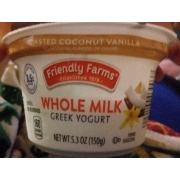 Friendly Farms Greek Yogurt, Toasted Coconut Vanilla: Calories ...