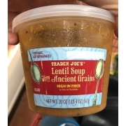 Trader Joe's Lentil Soup with Ancient Grains: Calories, Nutrition ...