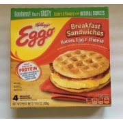 Eggo Breakfast Sandwiches, Bacon, Egg & Cheese: Calories, Nutrition ...