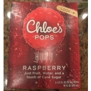 Chloe's Pops Fruit Pop, Raspberry: Calories, Nutrition Analysis & More ...