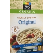 365 Everyday Value Organic Organic Instant Oatmeal - Original: Calories ...