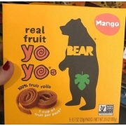 Bear real fruit Yo Yo's 100% Fruit Rolls, Mango: Calories, Nutrition ...