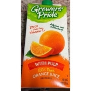 Growers Pride Country Style 100% Orange Juice: Calories, Nutrition ...