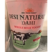 Desi Yogurt, Dahi Home-style: Calories, Nutrition Analysis & More ...