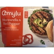 Amylu Chicken Burgers, Mozzarella & Red Pepper: Calories, Nutrition ...