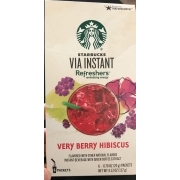 Starbucks Refreshers Very Berry Hibiscus Instant Beverage: Calories ...