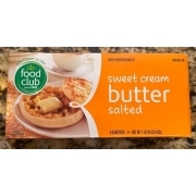 Food Club Butter, Salted, Sweet Cream: Calories, Nutrition Analysis ...