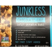 Simply Eight Junkless Granola Bars, Chocolate Chip: Calories, Nutrition ...
