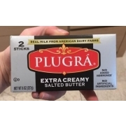Plugra Butter, Salted, Extra Creamy: Calories, Nutrition Analysis ...