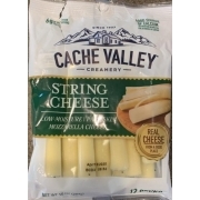 Cache Valley Cheese, String Cheese Mozzarella 12 Sticks: Calories ...