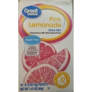 Great Value Drink Mix, Pink Lemonade: Calories, Nutrition Analysis ...