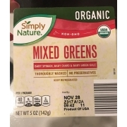 Simply Nature Mixed Greens: Calories, Nutrition Analysis & More | Fooducate