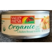 Valley Fresh Chicken Breast With Rib Meat In Water, Organic: Calories ...