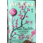Arizona Iced Tea Stix, Green Tea with Ginseng: Calories, Nutrition ...