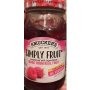 Smucker's Simply Fruit Fruit Spread, Red Raspberry, Seedless: Calories ...