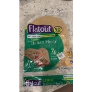 Flatout Flatbread Wraps, Light Italian Herb: Calories, Nutrition ...