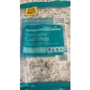 Signature Kitchens Wild Alaskan Cod Fillets: Calories, Nutrition ...