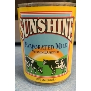 Sunshine Evaporated Milk: Calories, Nutrition Analysis & More | Fooducate
