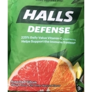 Halls Defense Dietary Supplement Drops, Assorted Citrus: Calories ...