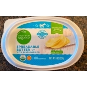 Simple Truth Organic Butter, Spreadable, With Sunflower Oil: Calories ...