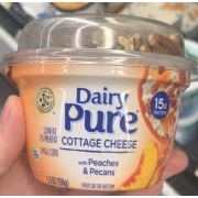 Dairy Pure Cottage Cheese, Lowfat, With Peaches & Pecans, Small Curd ...