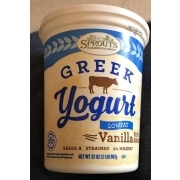 Sprout's Greek Yogurt, Lowfat Vanilla: Calories, Nutrition Analysis ...