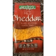 Yoder's Cheddar Cheese, Classic Shred: Calories, Nutrition Analysis ...