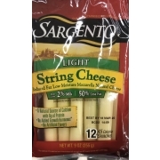 Sargento String Cheese, Mozzarella, Light: Calories, Nutrition Analysis ...